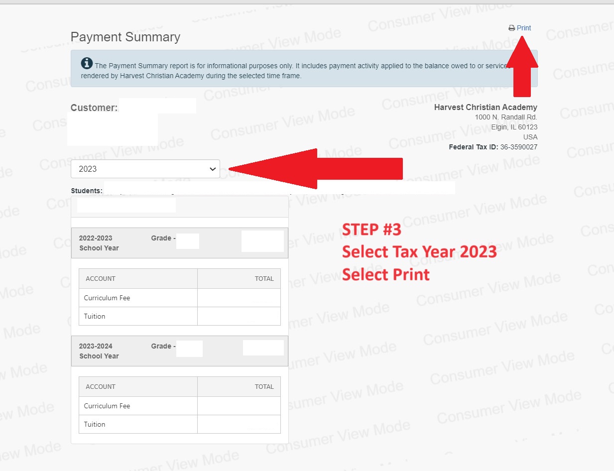 FACTS Tax Reports – Harvest Christian Academy